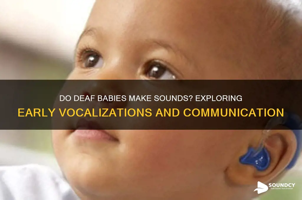 Do Deaf Babies Make Sounds? Exploring Early Vocalizations And ...